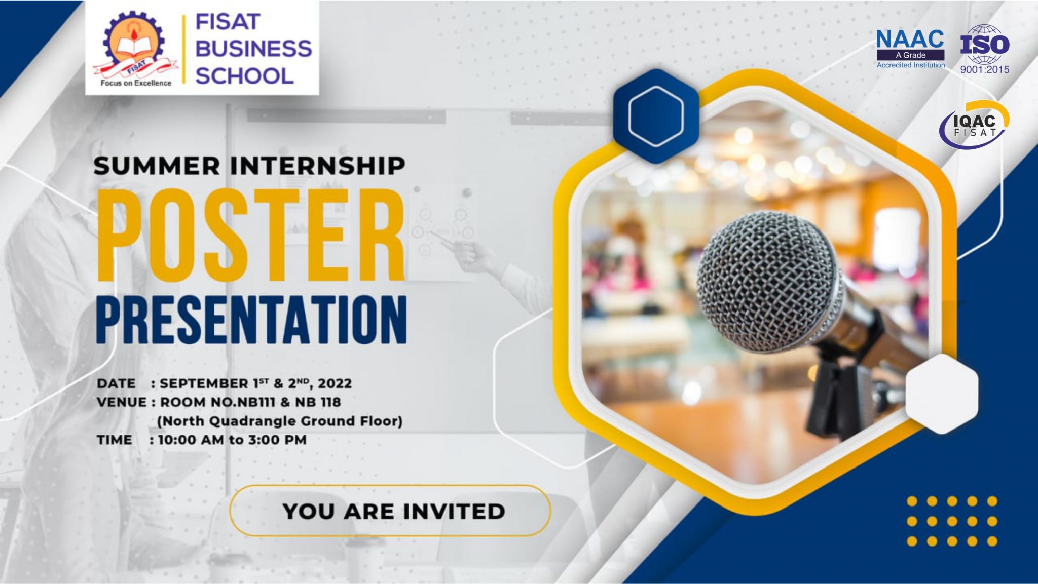 SUMMER INTERNSHIP POSTER DISPLAY AND PRESENTATION COMPETITION | FISAT ...