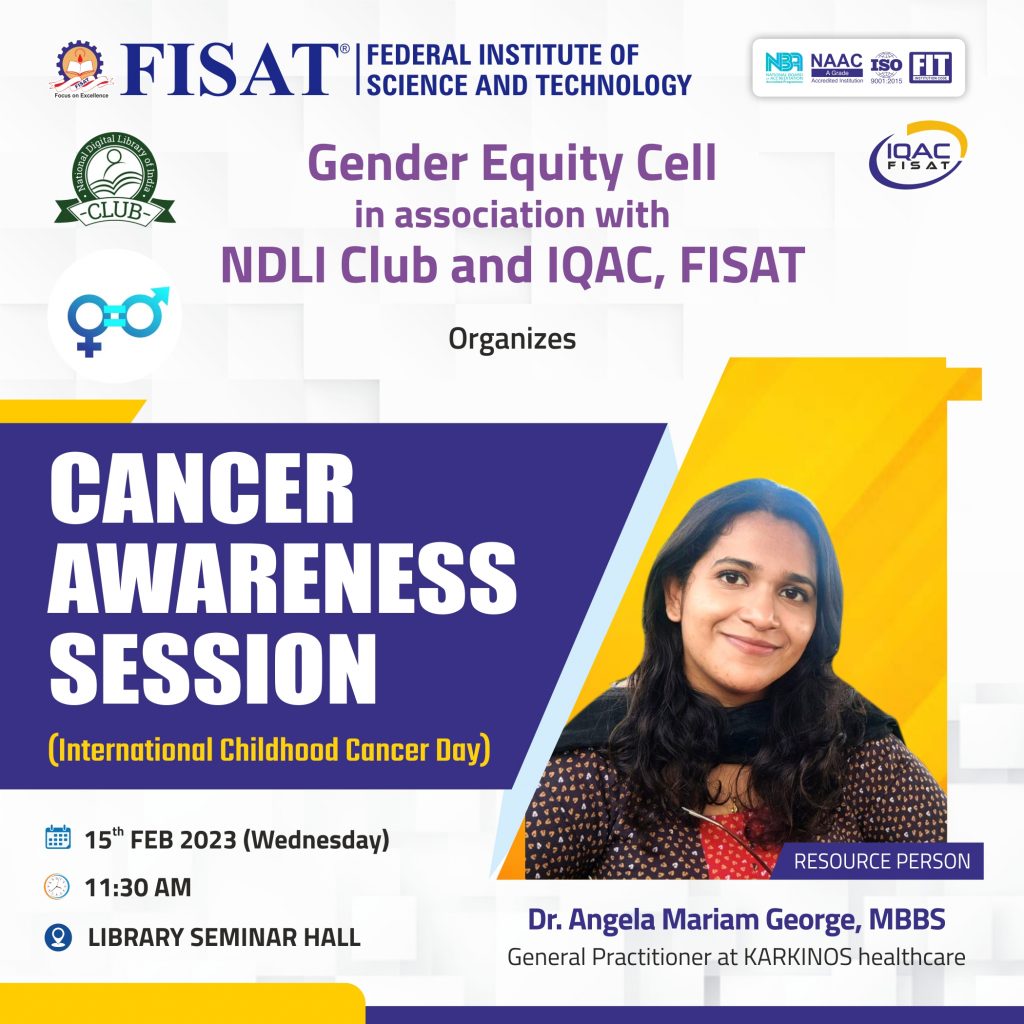 CANCER AWARENESS SESSION – International Childhood Cancer Day | FISAT ...