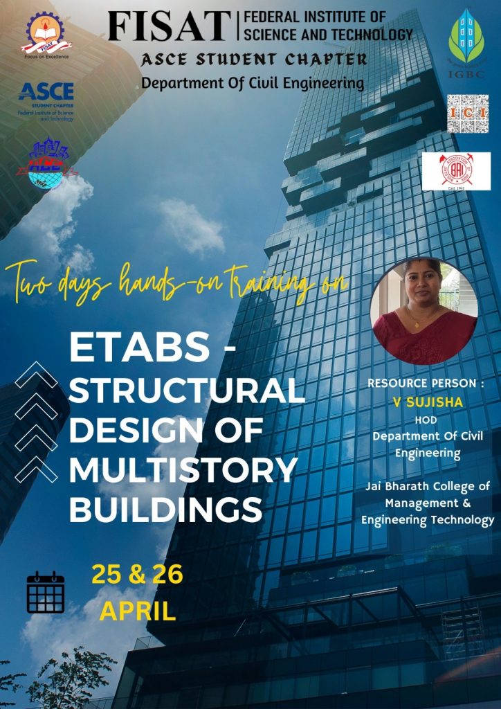 Two-Day Hands-on Workshop on ‘ETabs – Structural Design of Multistory Buildings’ | FISAT ...