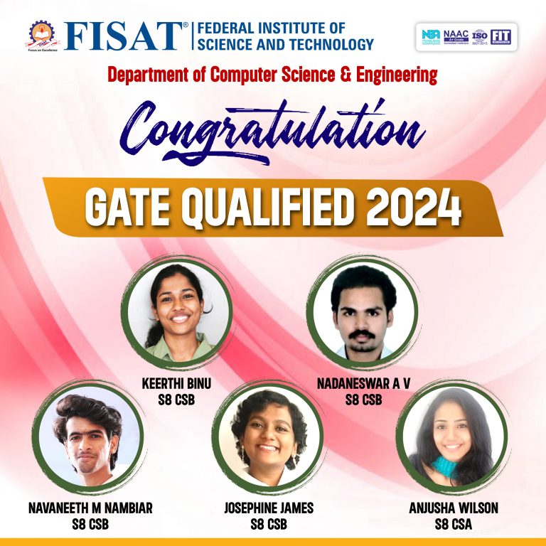 GATE QUALIFIED 2024 | FISAT | Federal Institute of Science And Technology