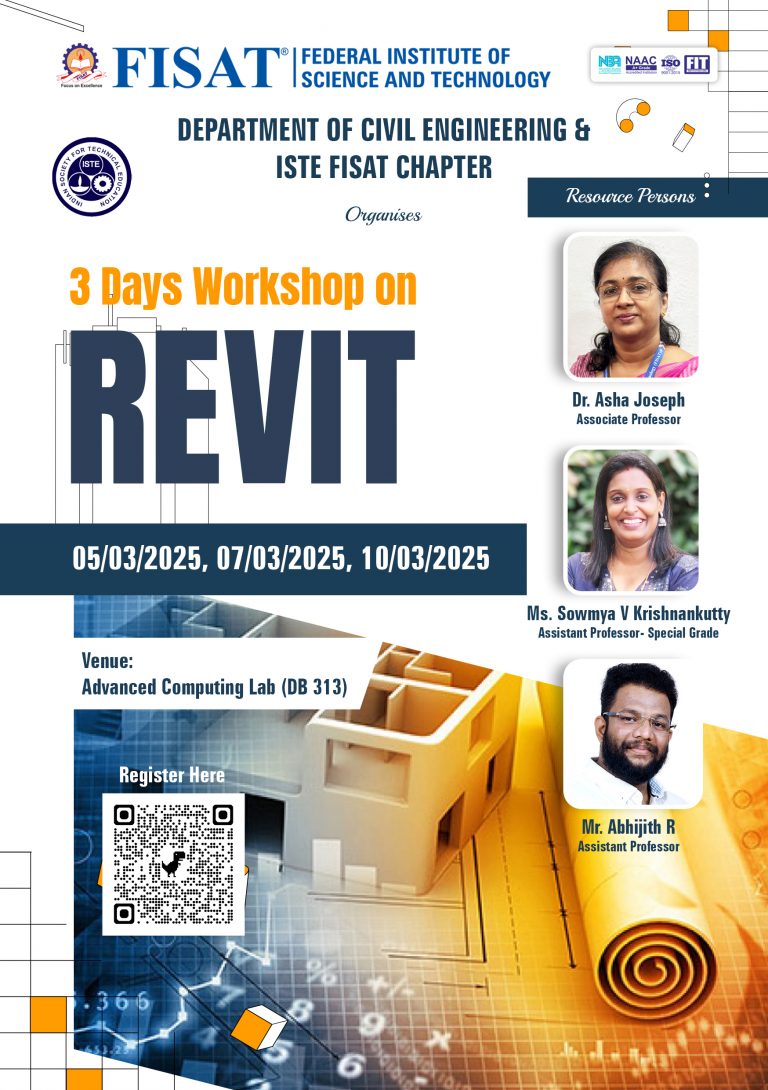 3 Days Workshop on REVIT | FISAT | Federal Institute of Science And Technology